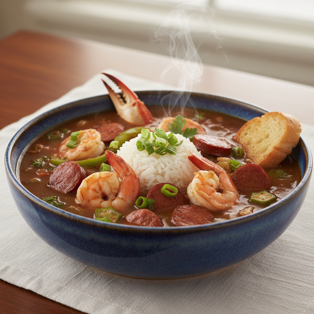 Rezept: Aromatisches Hähnchen & Andouille Gumbo