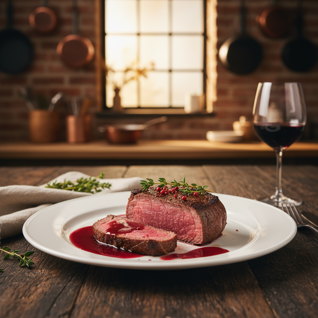 Rezept: Zartes Filet Mignon mit Seidiger Rotwein-Reduktion