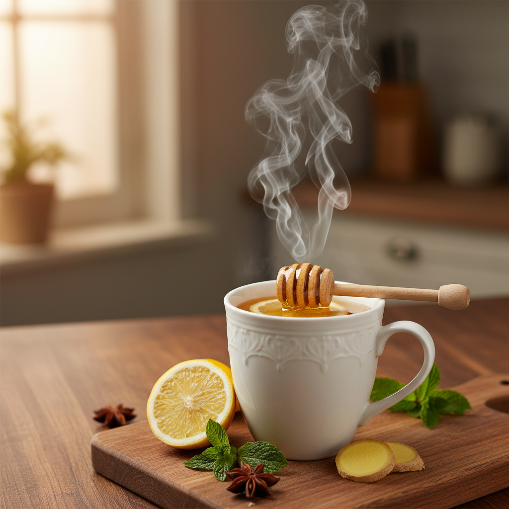Rezept: Aromatische Heiße Zitrone mit Ingwer und Honig