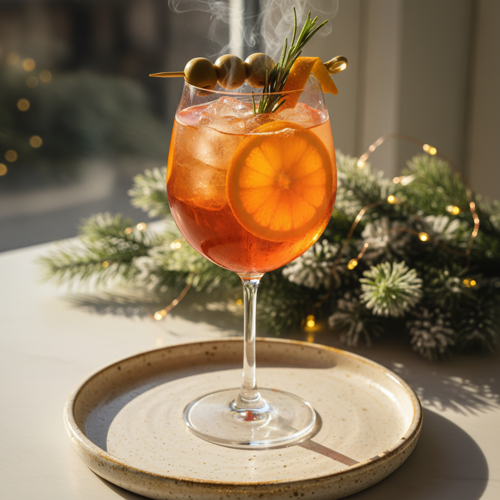 Rezept: Erfrischender Aperol Spritz mit Orange und Rosmarin