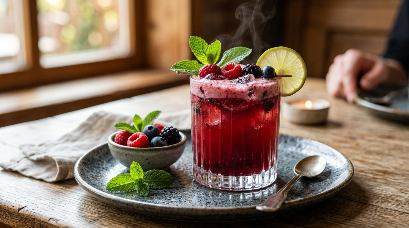 Rezept: Fruchtiger Wild Berry Mocktail mit Rosmarin und spritziger Limette